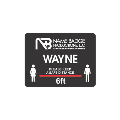 EZ Read 4" x 3" Metal Full Color - Rectangle - Name Badge Productions